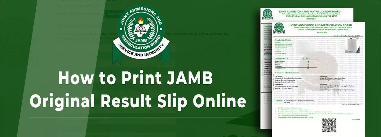 How To Print JAMB Original Result | Examgreat.com How To Print JAMB Original Result | Examgreat.com